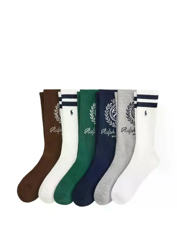 Polo Ralph Lauren Socks Pack Of Six - White
