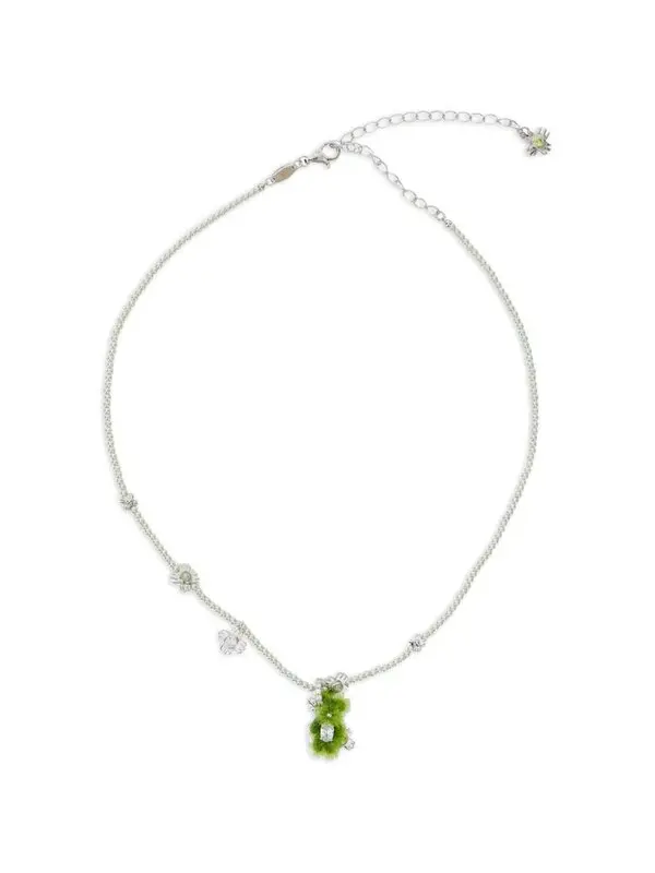 YVMIN Flower Pendant Necklace - Silver