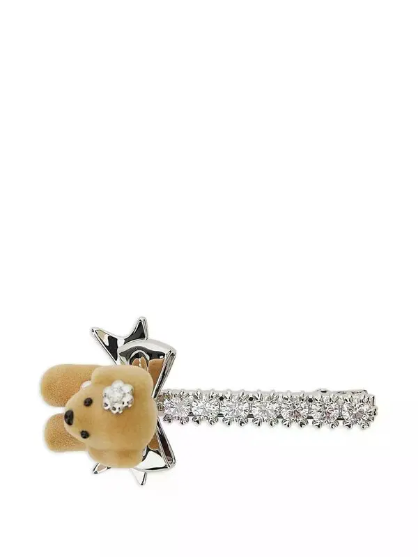 YVMIN Embellished Bear Hair Clip - Silver