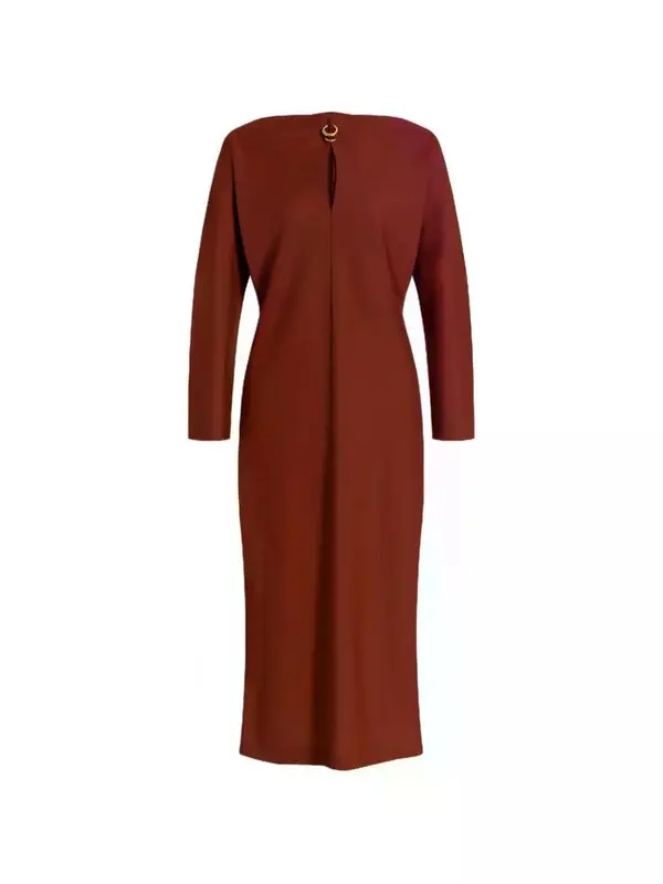 Alberta Ferretti Cutout Ring Detail Dress