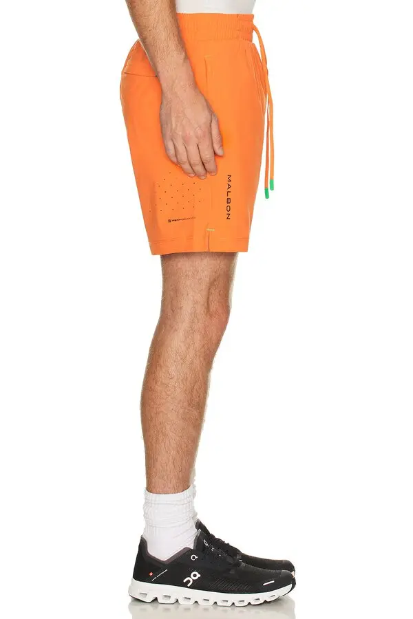 MALBON Performance Poly Tech Short In Orange