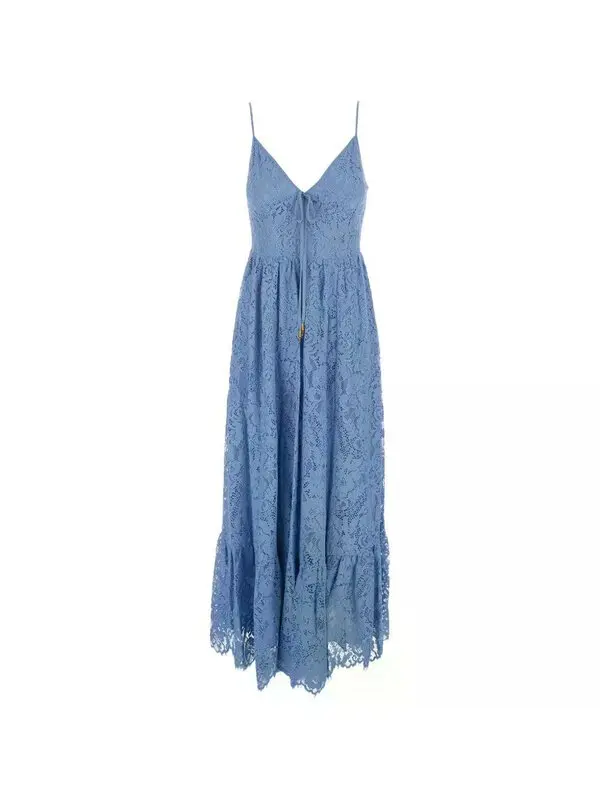 Michael Kors Lace V-neck Dress - Blue