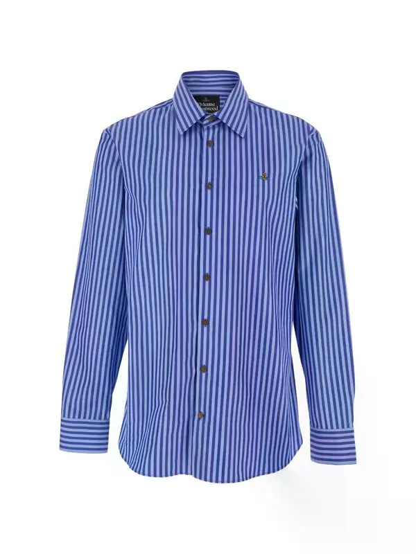 VIVIENNE WESTWOOD Striped Buttoned Shirt - Blue