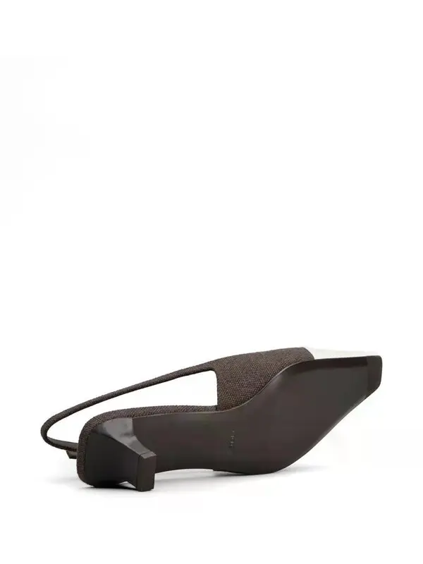 TOD'S Croc-effect Slingback Pumps
