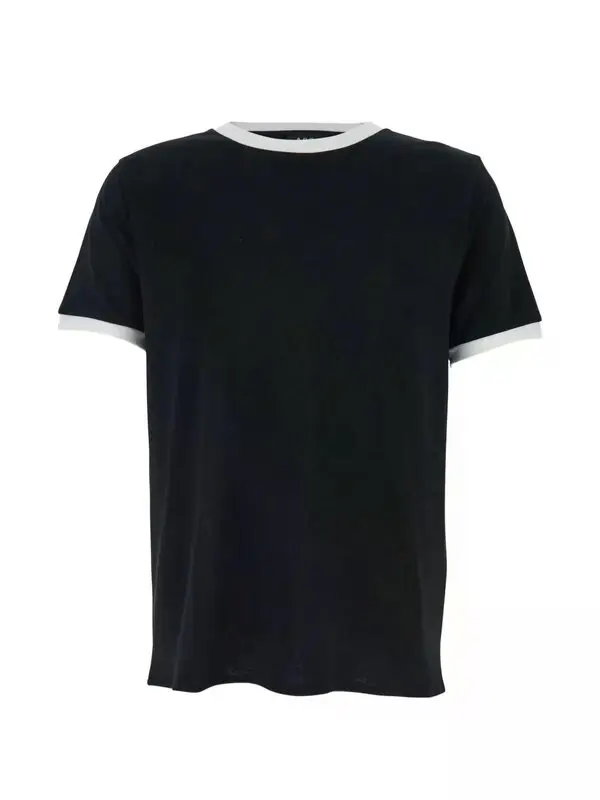 A.p.c. Contrast-trim T-shirt - Black