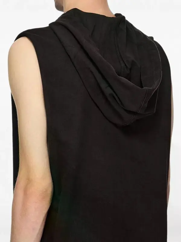 Rick Owens Hooded Sleeveless Top - Black