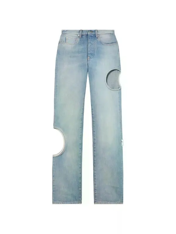 Off-White Straight Leg Jeans - Blue