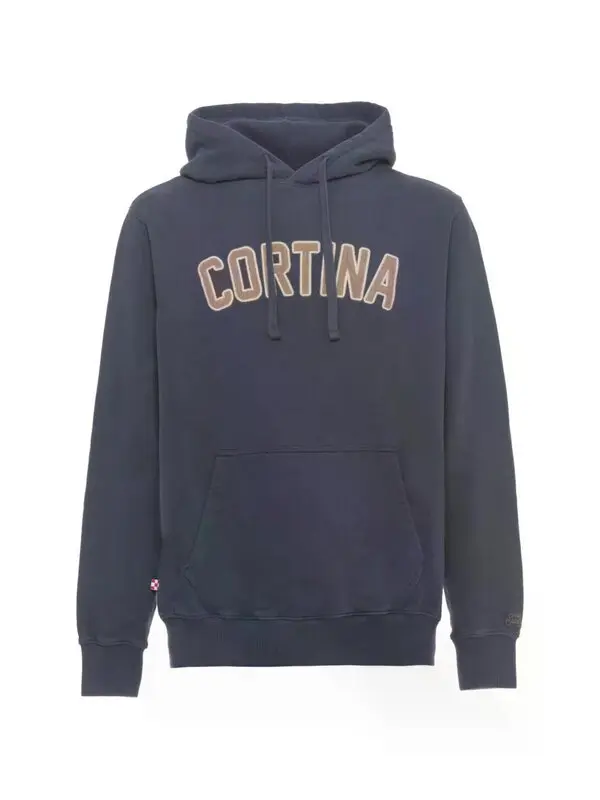 MC2 SAINT BARTH Tribeca Drawstring Lettering Hoodie - Blue