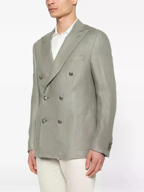 Corneliani Academy Light Double-breasted Patch-pocket Jacket