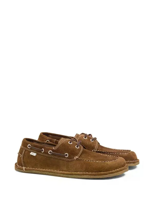 AMI Paris Suede Leather Boat Shoes