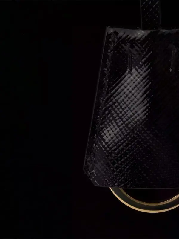 Prada Mini Re-edition 2005 Velvet Shoulder Bag - Black