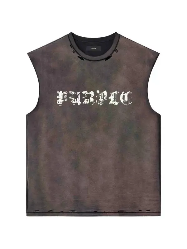 PURPLE BRAND Sleeveless T-shirt - Brown