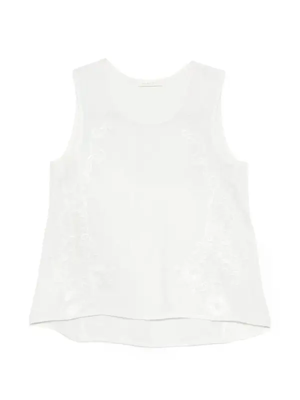 MAURIZIO BRASCHI Floral-embroidered Top