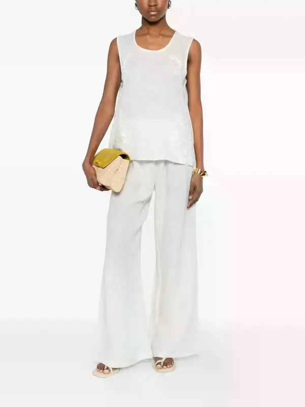 MAURIZIO BRASCHI Floral-embroidered Top