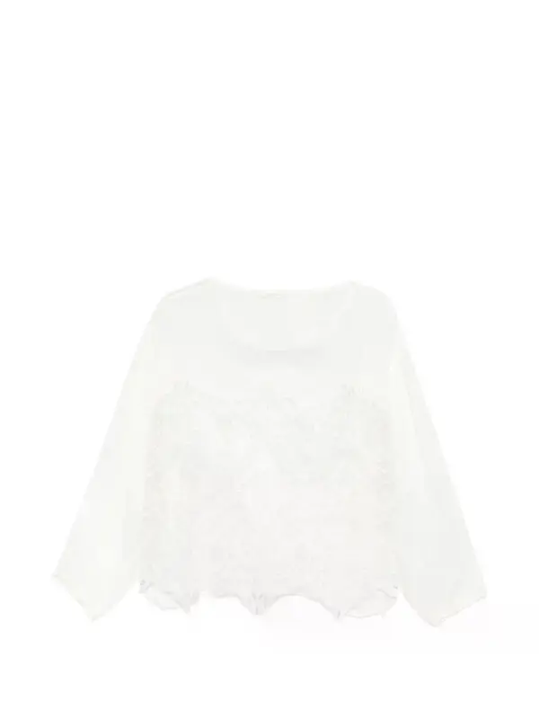 MAURIZIO BRASCHI Laced Top - White