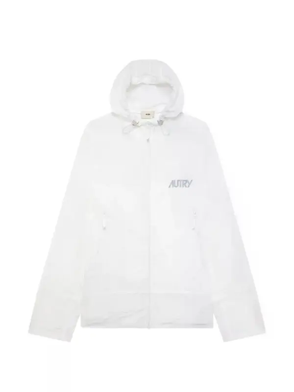 AUTRY Zip-up Ripstop Jacket - White