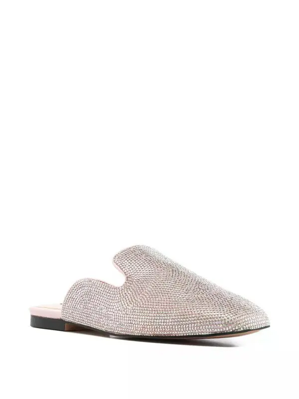 TWENTY FOURHAITCH Embellished Flat Mules - Silver