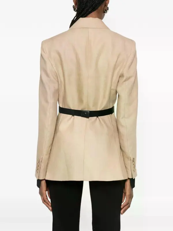 Max Mara Linen Blazer With Trim - Neutrals
