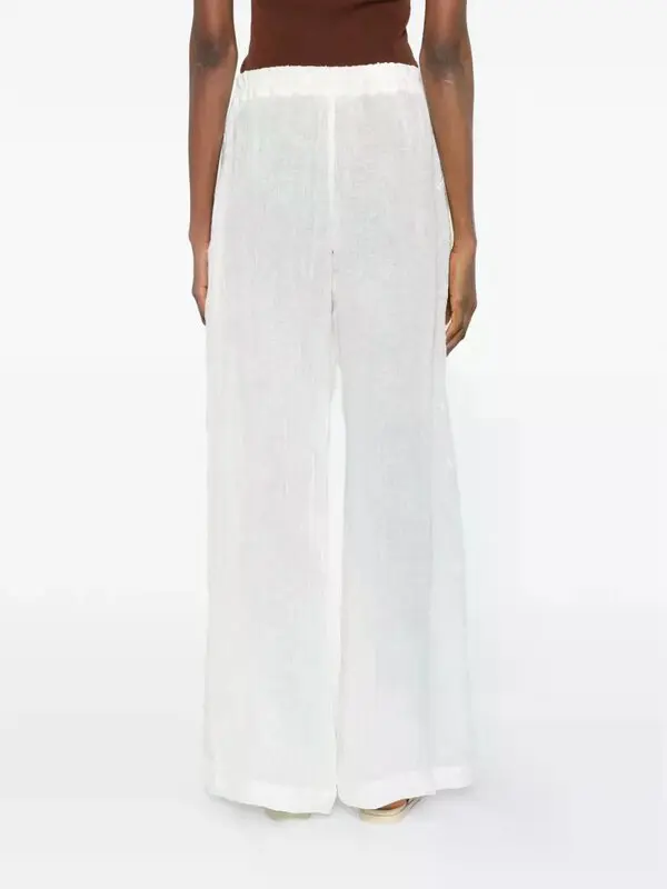 MAURIZIO BRASCHI Lace-trim Wide Leg Trousers