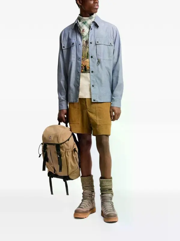 Moncler Chambray Long Sleeve Shirt - Blue