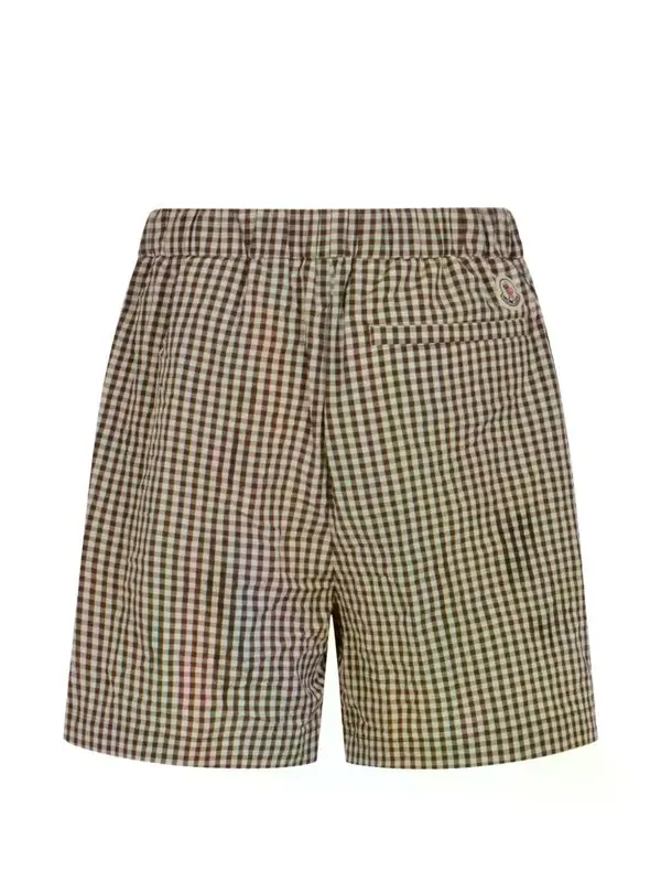 Moncler Vichy Check-pattern Cotton Shorts