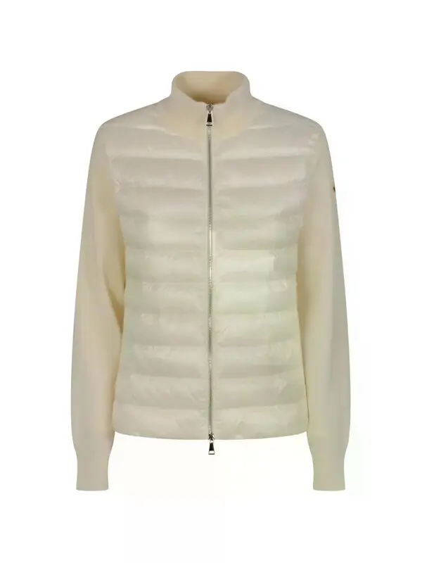 Moncler Quilted Knit-panel Zip-up Jacket