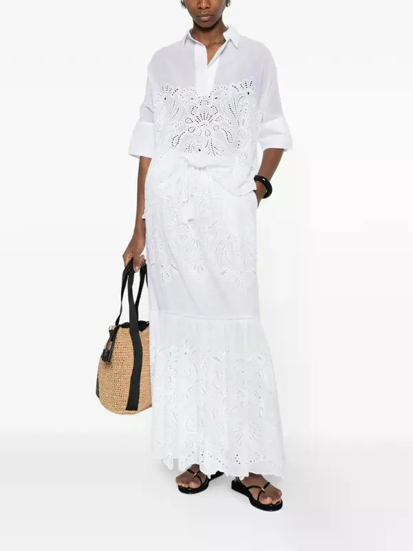 ERMANNO FIRENZE Lace Blouse - White