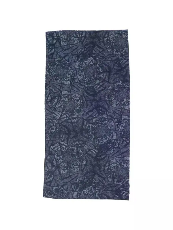 Corneliani Brocade-motif Scarf - Blue