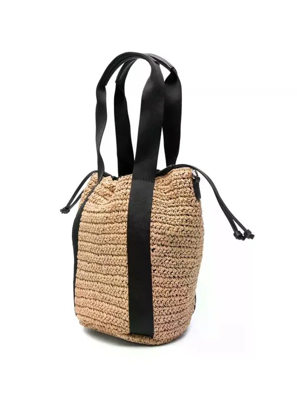 ERMANNO FIRENZE Medium Logo Bucket Bag - Neutrals