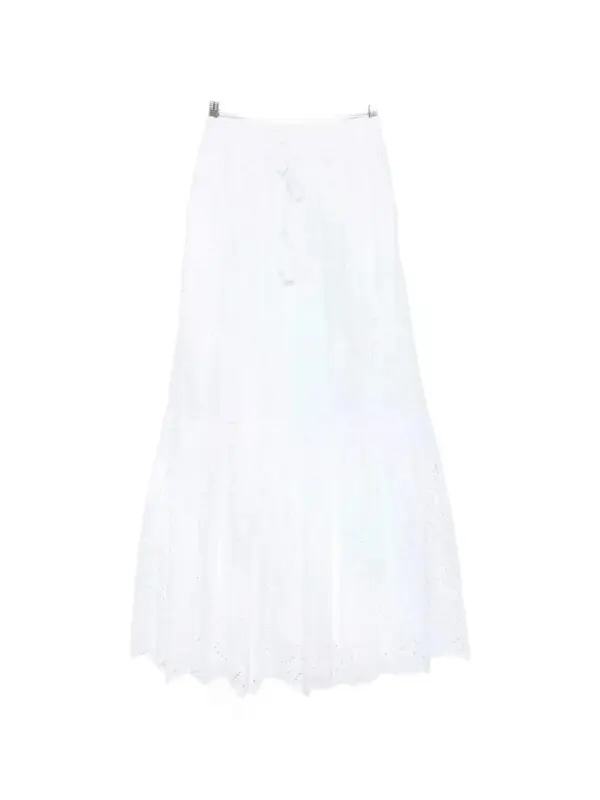 ERMANNO FIRENZE Drawstring Eyelet Skirt