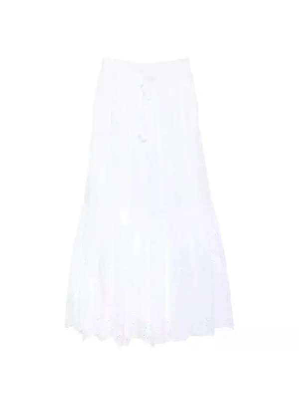 ERMANNO FIRENZE Eyelet Drawstring Skirt