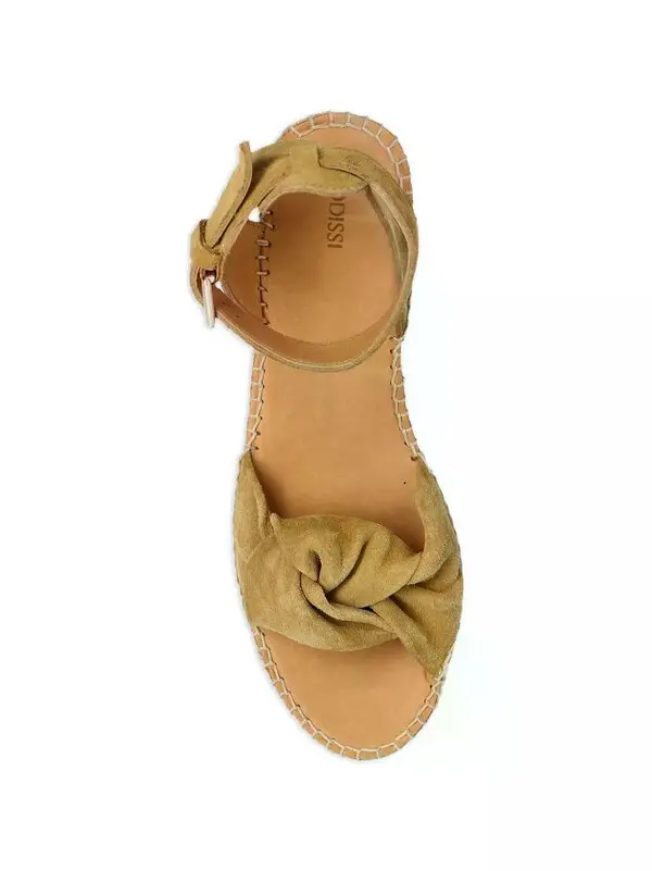 ODISSI Knot Ankle Strap Platform Sneakers - Yellow