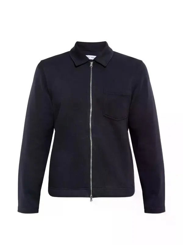 SAMSOE SAMSOE Sahannes Zip-fastening Chest-pocket Sweatshirt - Blue
