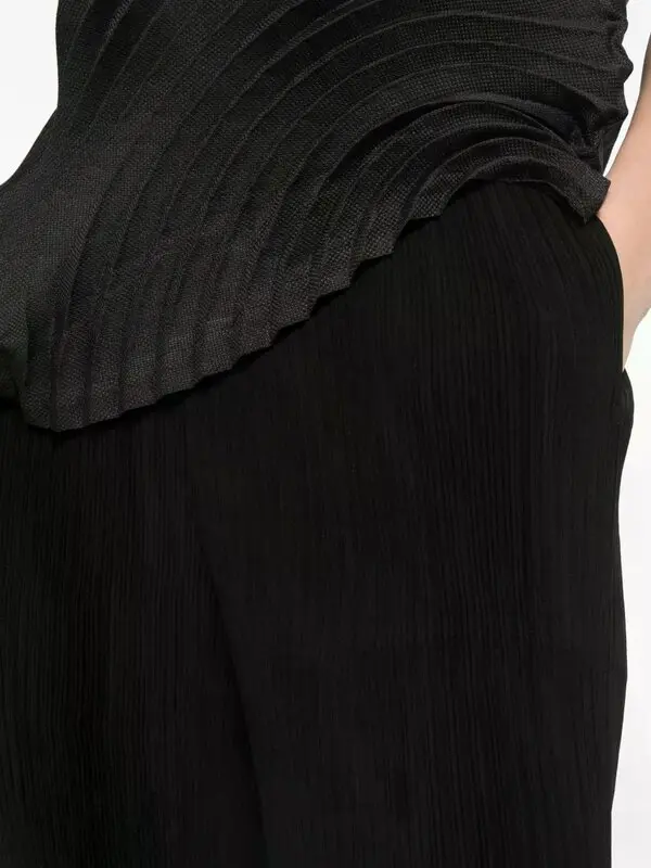 Issey Miyake Ribbed Trousers - Black