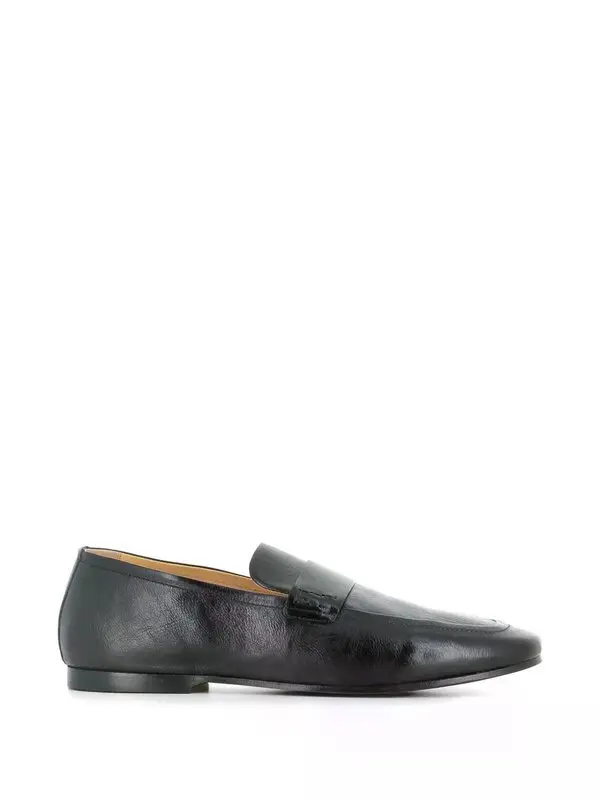 HENDERSON BARACCO Square-toe Leather Loafers - Black