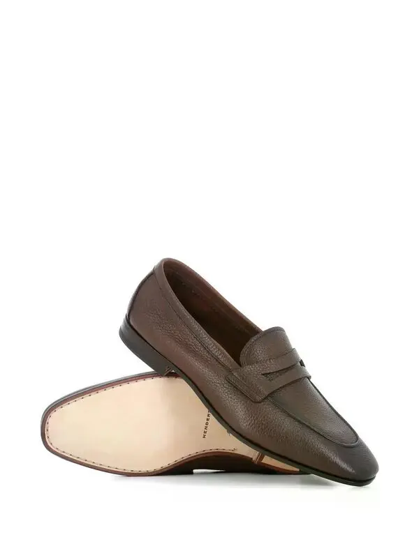 HENDERSON BARACCO Grained-leather Loafers