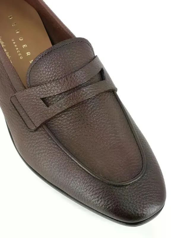 HENDERSON BARACCO Grained-leather Loafers