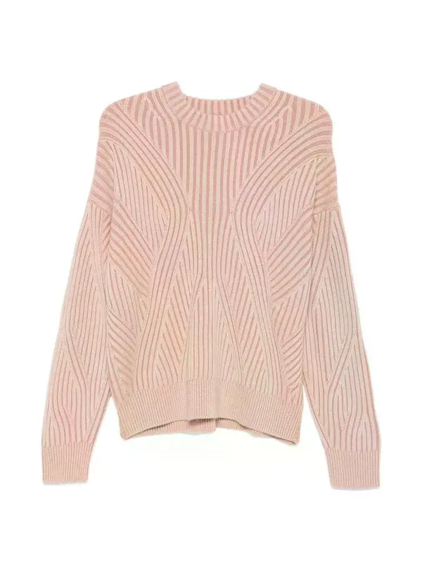 Eric Bompard Ribbed Crew-neck Sweater - Pink