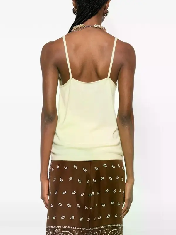 Eric Bompard V-neck Straps Top - Yellow