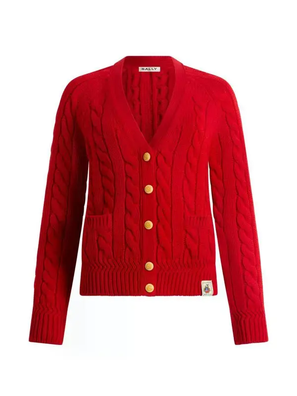 Bally Cable-knit Buttoned Cardigan - Red