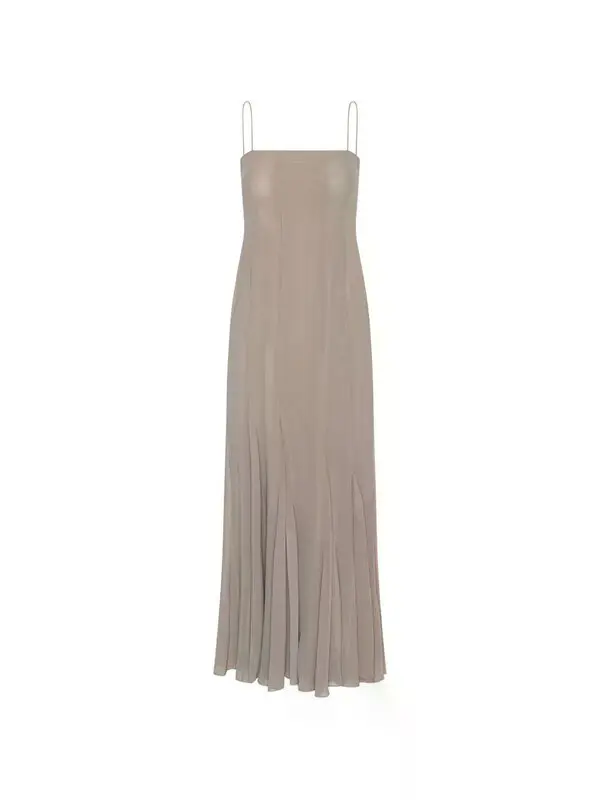 ROTATE BY BIRGER CHRISTENSEN Chiffon Maxi Strap Dress - Grey