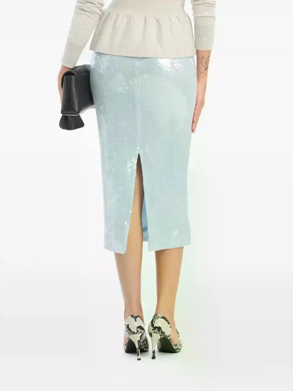ROTATE BY BIRGER CHRISTENSEN Sequined Pencil Skirt - Blue