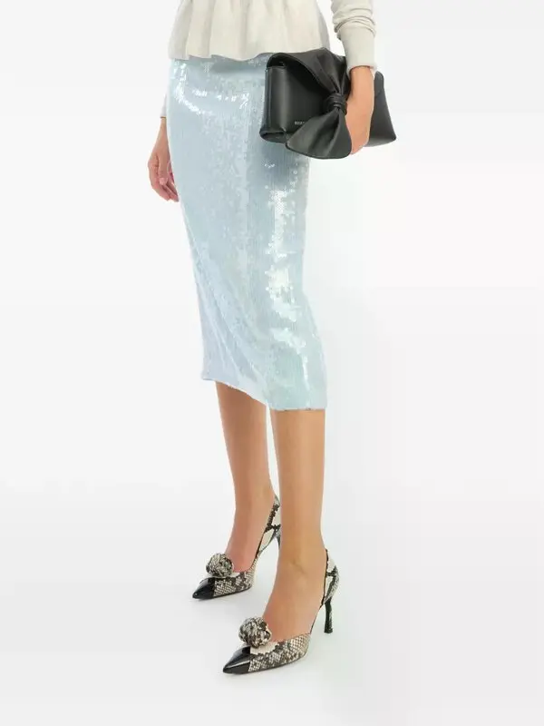 ROTATE BY BIRGER CHRISTENSEN Sequined Pencil Skirt - Blue