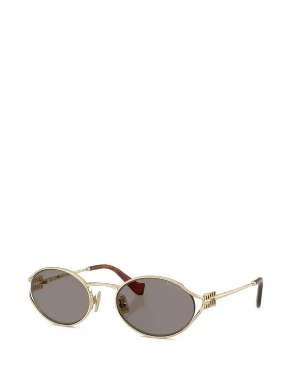 Miu Miu Round-frame Sunglasses - Gold