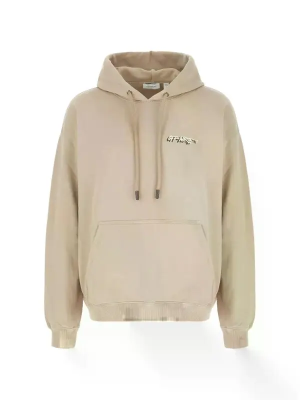Off-White Stone Embroidered Hoodie - Neutrals