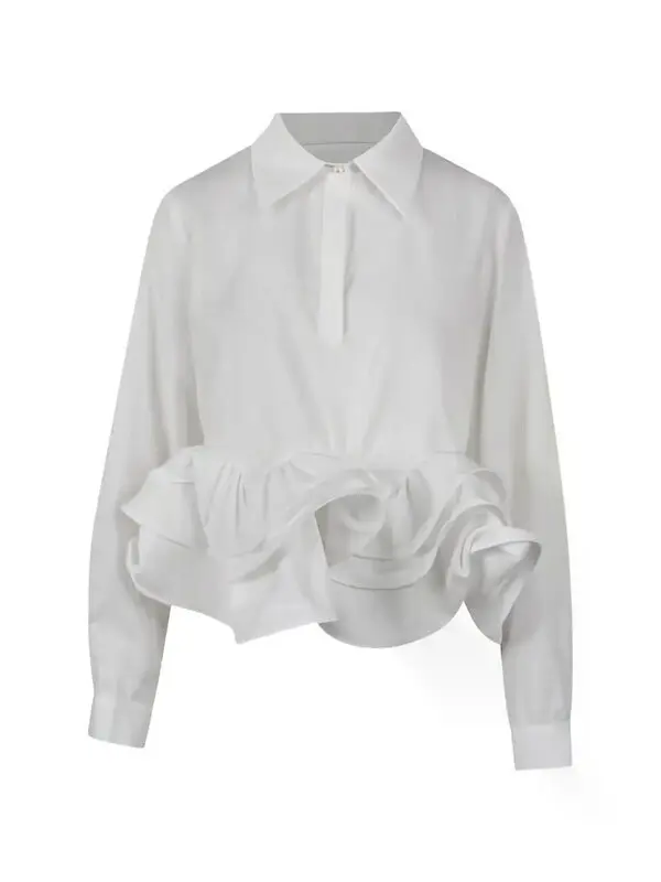 JOVONNA Carenza Ruffled Blouse - White