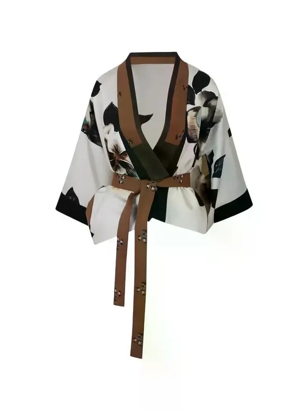 Antonio Marras Floral-print Kimono - Neutrals