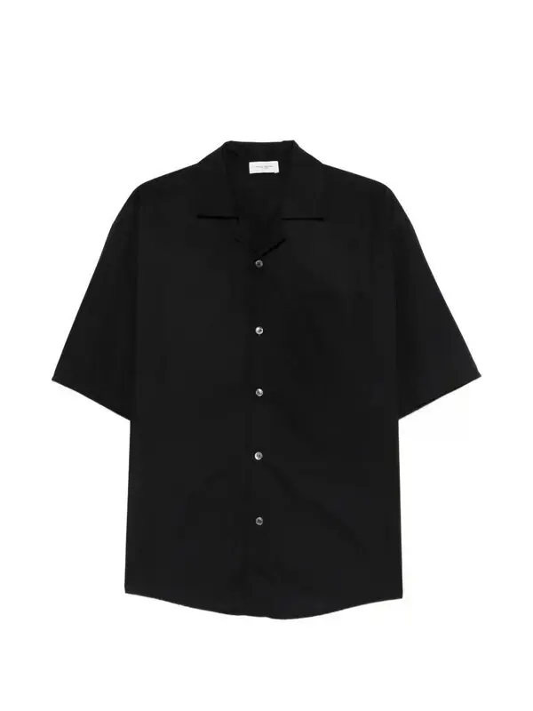 PAOLO PECORA Chest-pocket Short-sleeve Shirt - Black