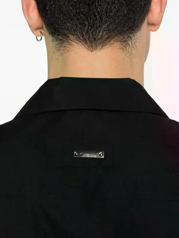PAOLO PECORA Chest-pocket Short-sleeve Shirt - Black