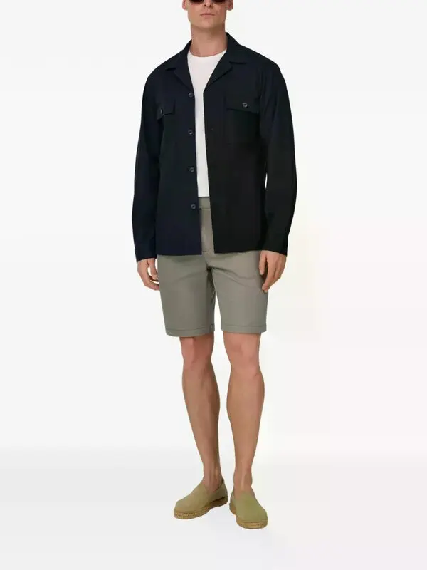 Boggi Milano Open-collar Overshirt - Blue